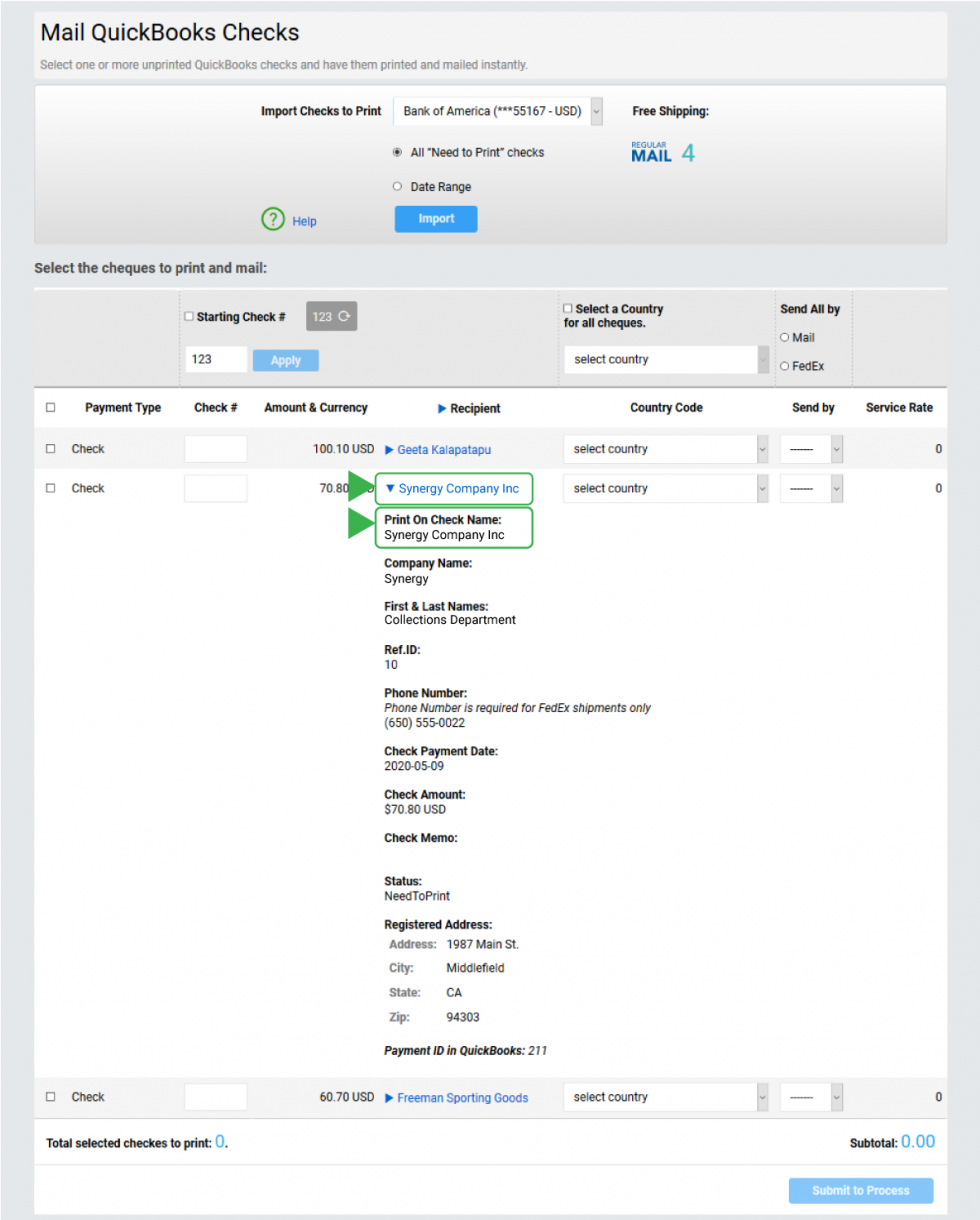 Print on check name - Same Day Check Printing & Mailing Service | Checkflo