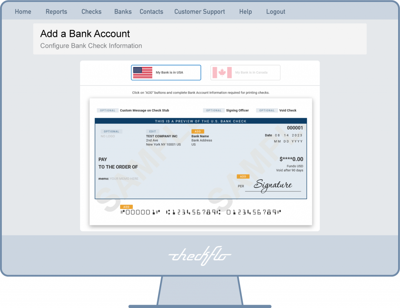 Flexible Bank & Check Options | Check Printing & Mailing Service | Checkflo