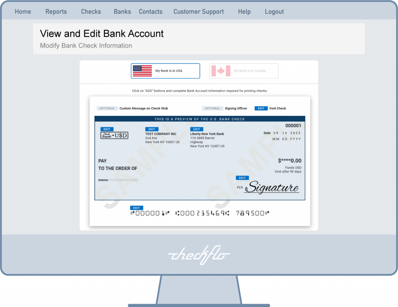 Flexible Bank & Check Options | Check Printing & Mailing Service | Checkflo