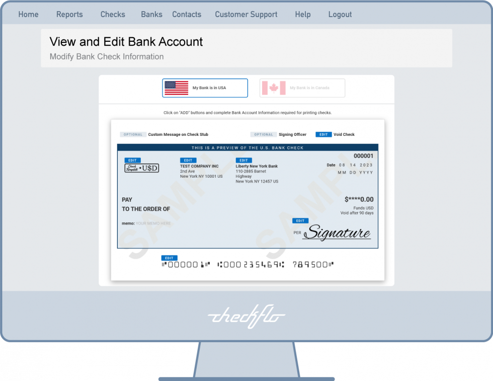 Flexible Bank & Check Options | Check Printing & Mailing Service | Checkflo