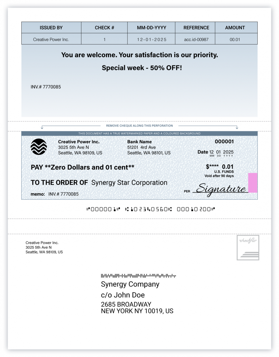 Advanced Security Features | Check Printing & Mailing Service | Checkflo Advanced Security Features | Check Printing & Mailing Service | Checkflo